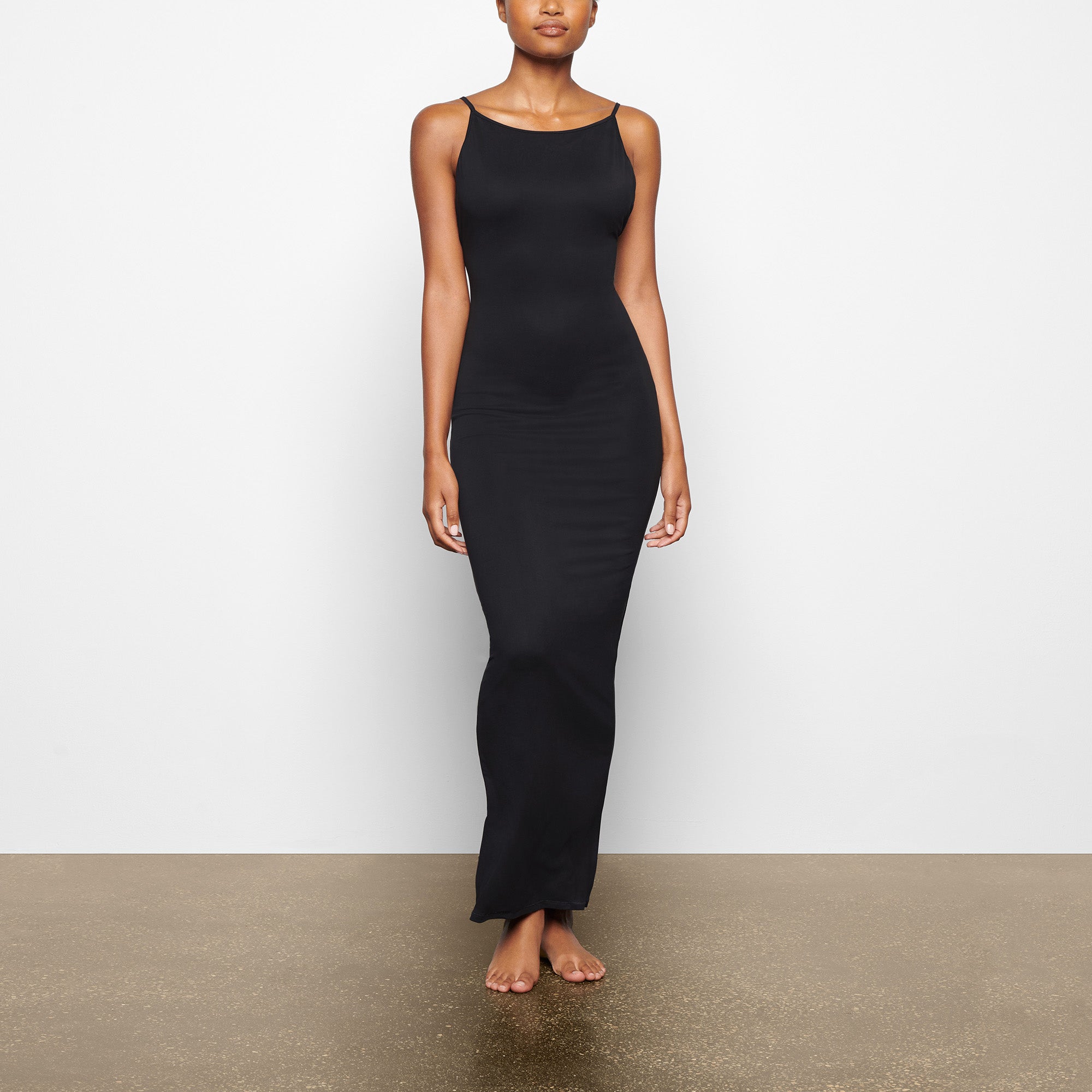 knee length dresses for ladies Skims Long Sleeve Lounge Slip – Rent with Iz main image 0