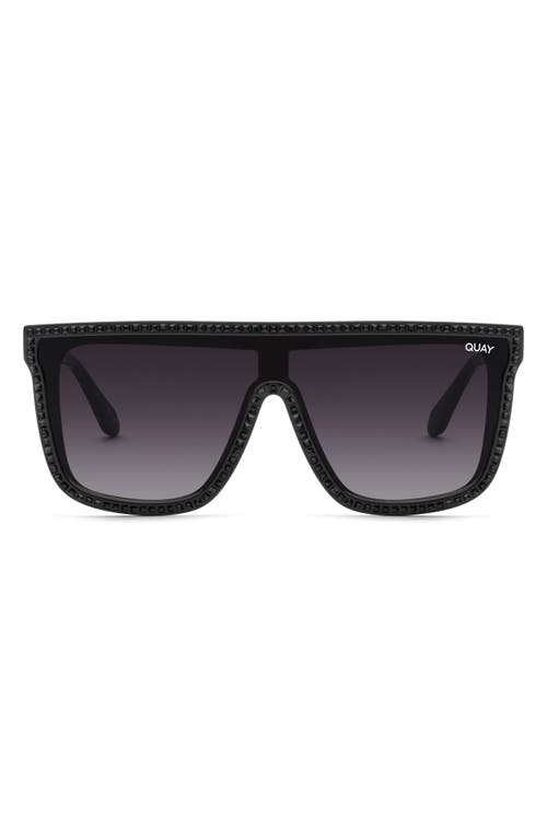 Quay Nightfall Bling Shield Sunglasses In Black/Smoke - 25  display picture 2