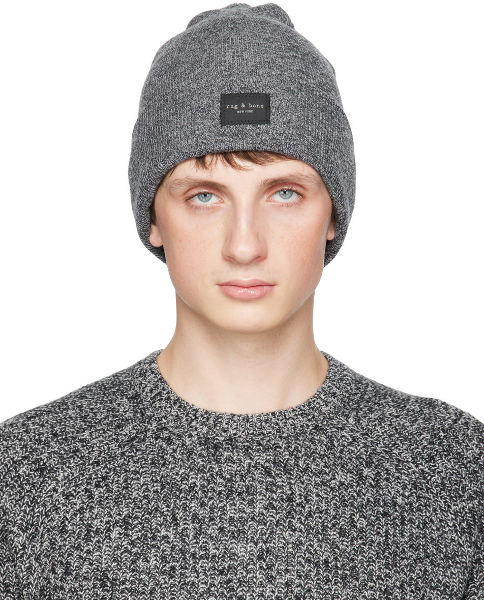 Rag & Bone Gray Addison Beanie In Grey Multi - 58% Off  display picture 3