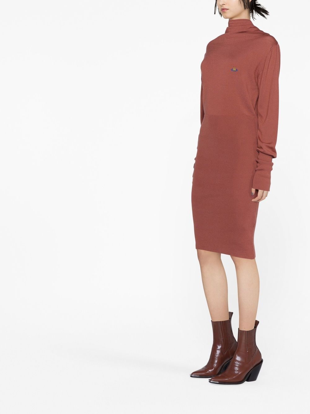 VIVIENNE WESTWOOD Vivienne Westwood Bea Orb-Embroidered Knitted Dress