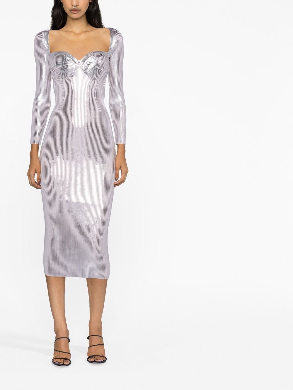 MARIA LUCIA HOHAN Maria Lucia Hohan helen metallic sweetheart-neck dress