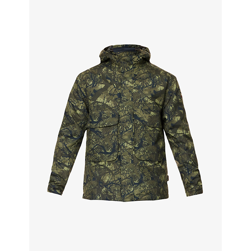 Napapijri Firewood Uflage-Print Funnel-Neck Shell Jacket - Camo 
