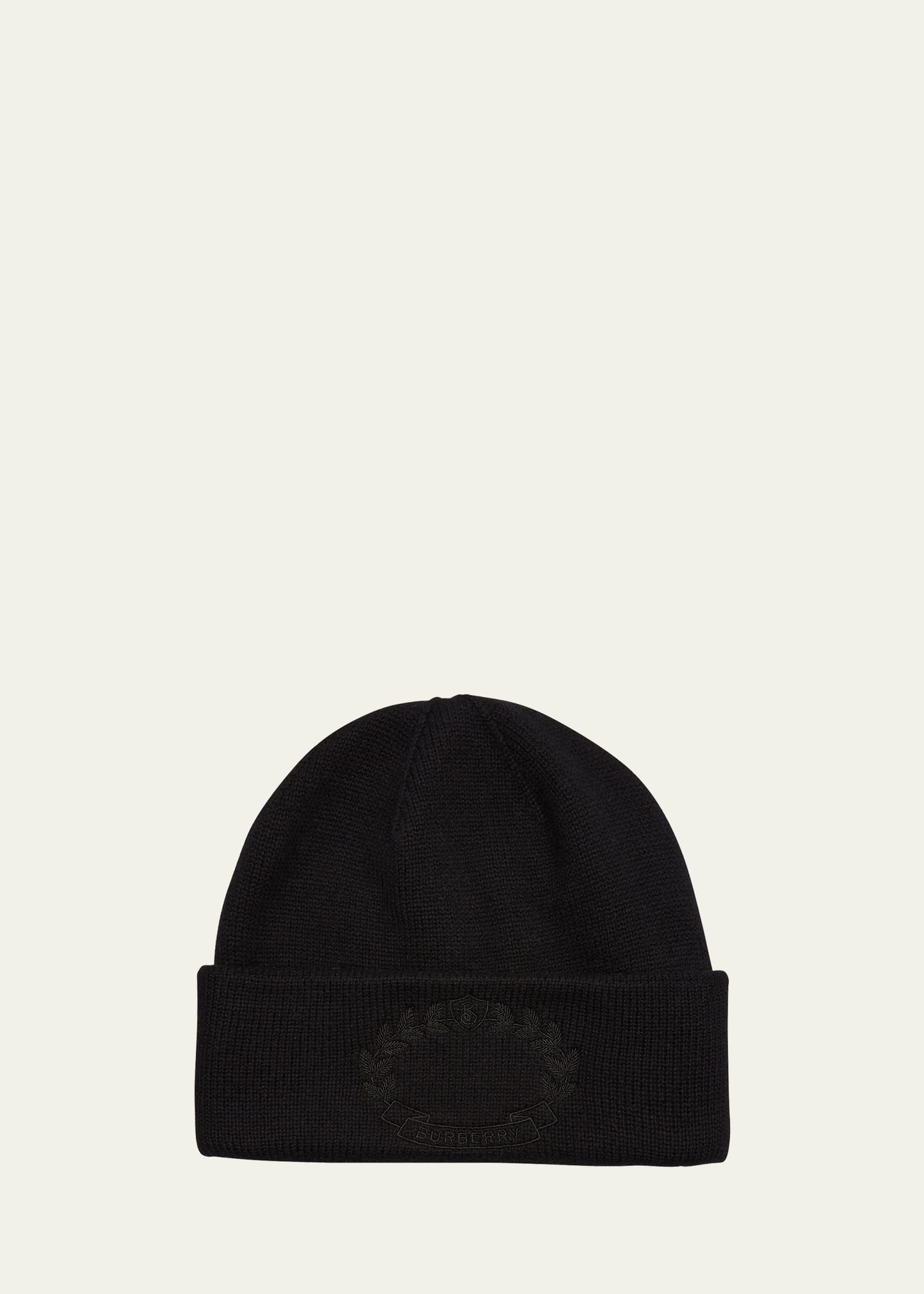 Burberry Ghost Crest Beanie/Hat Burberry Ghost Crest Cashmere Beanie - Camel | Editorialist main image 3