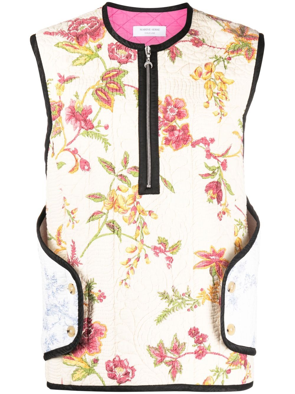 MARINE SERRE Marine Serre Floral Print Quilted Sleeveless Jacket