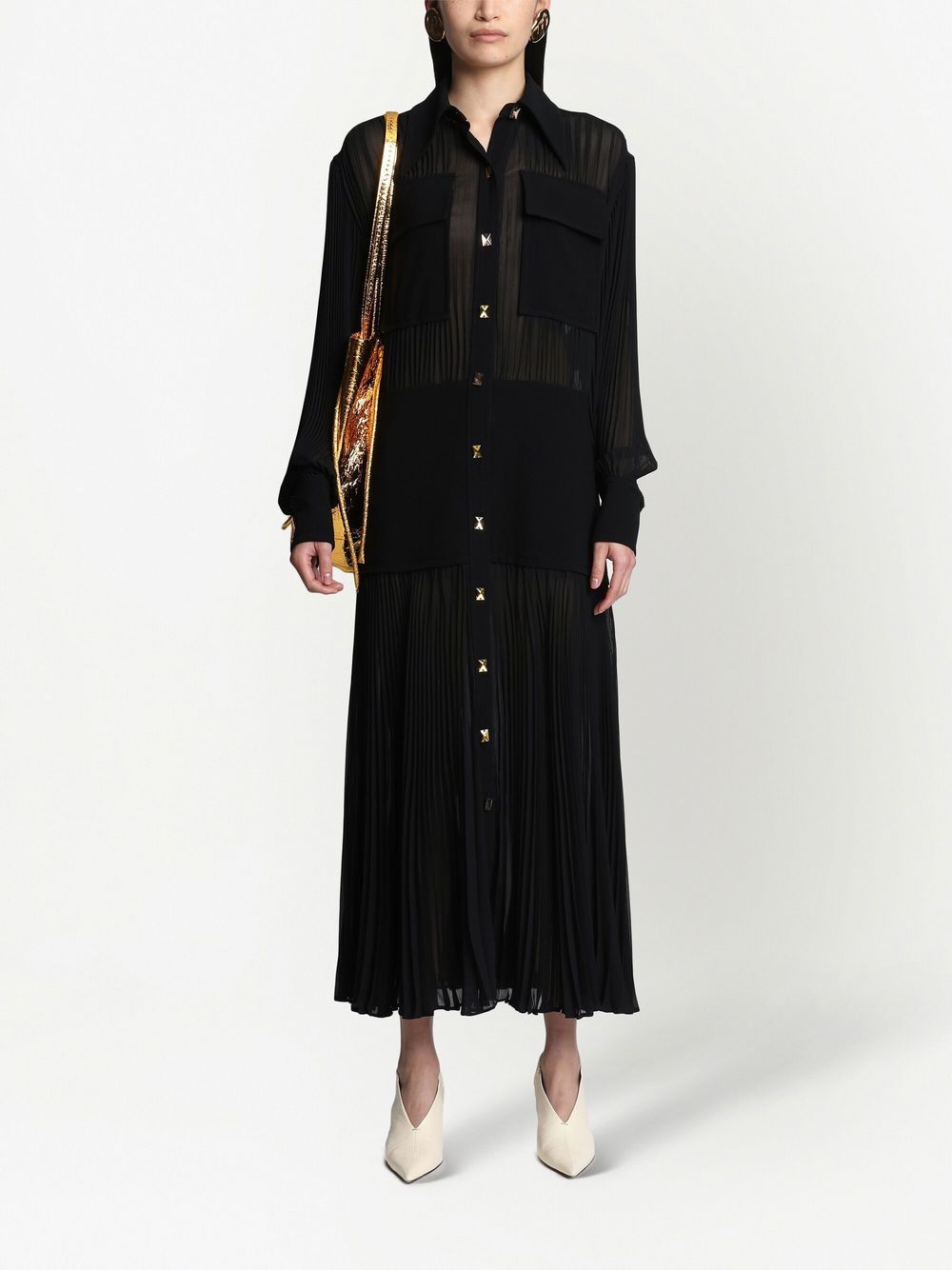 PROENZA SCHOULER Proenza Schouler Plissé-Effect Shirt Dress