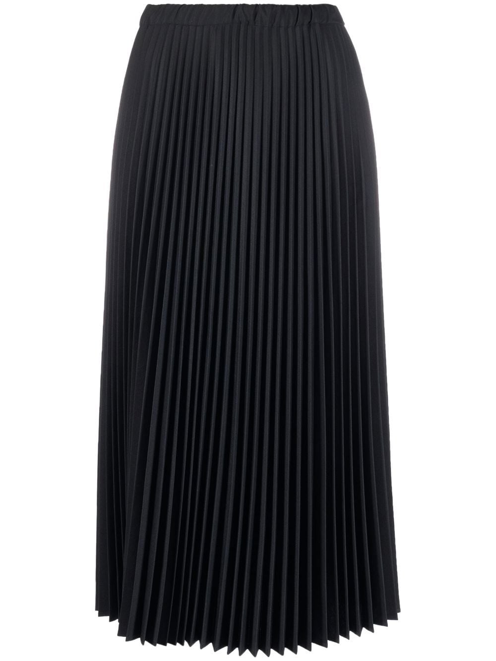 Jil Sander Pleated Midi Skirt - Black | Editorialist