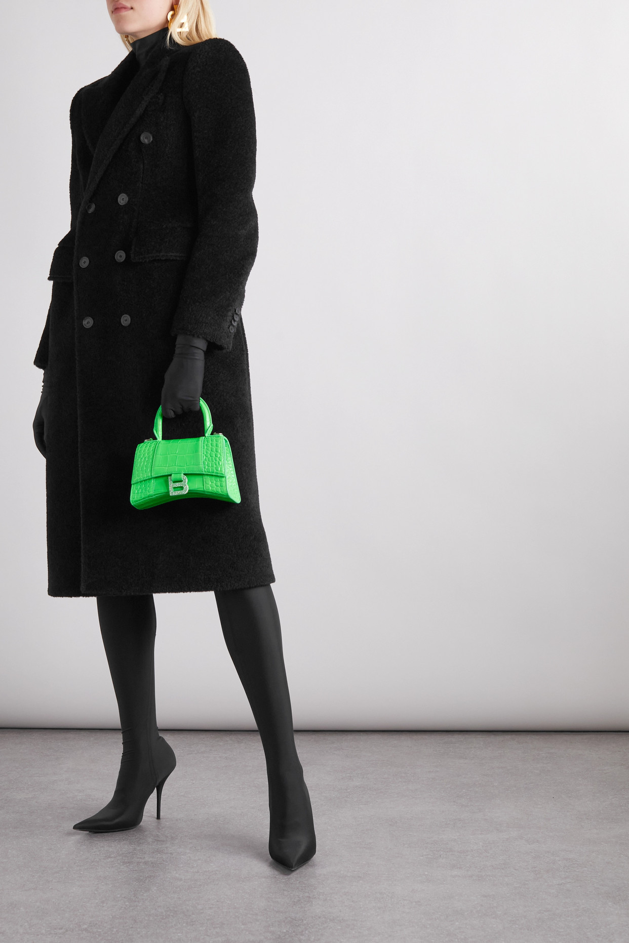 BALENCIAGA Balenciaga Hourglass Double-breasted Wool-blend Twill Coat