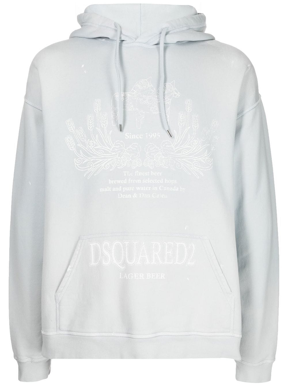 DSQUARED2 Black Denim White Marks Skater Jeans