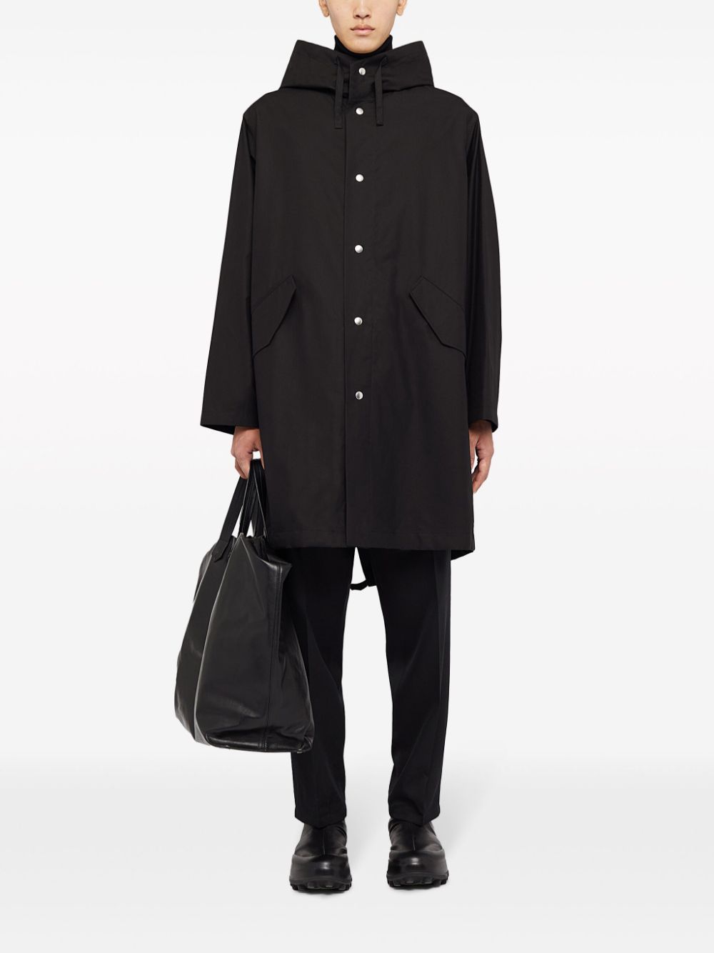 JIL SANDER Jil Sander Logo-Print Hooded Parka