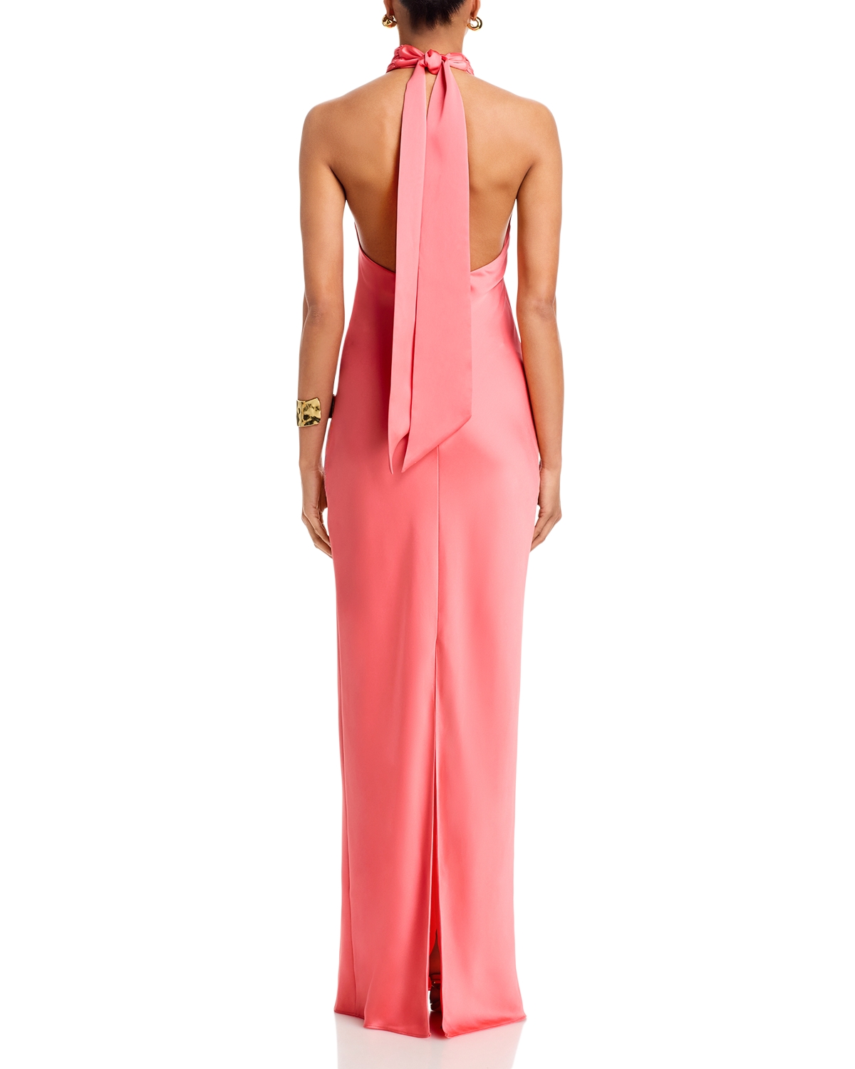 halter wedding dress david's bridal Asymmetrical Halter Wedding Dress main image 0