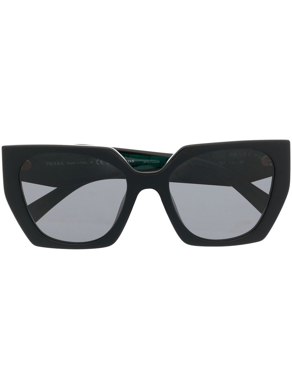 Prada Oversized Geometric-Frame Sunglasses - Black  display picture 1