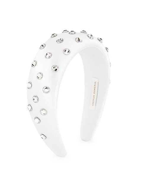 Loeffler Randall Oversized Crystal-Embellished Headband Gold Diamante Bellamy Puffy Headband | Loeffler Randall main image 4