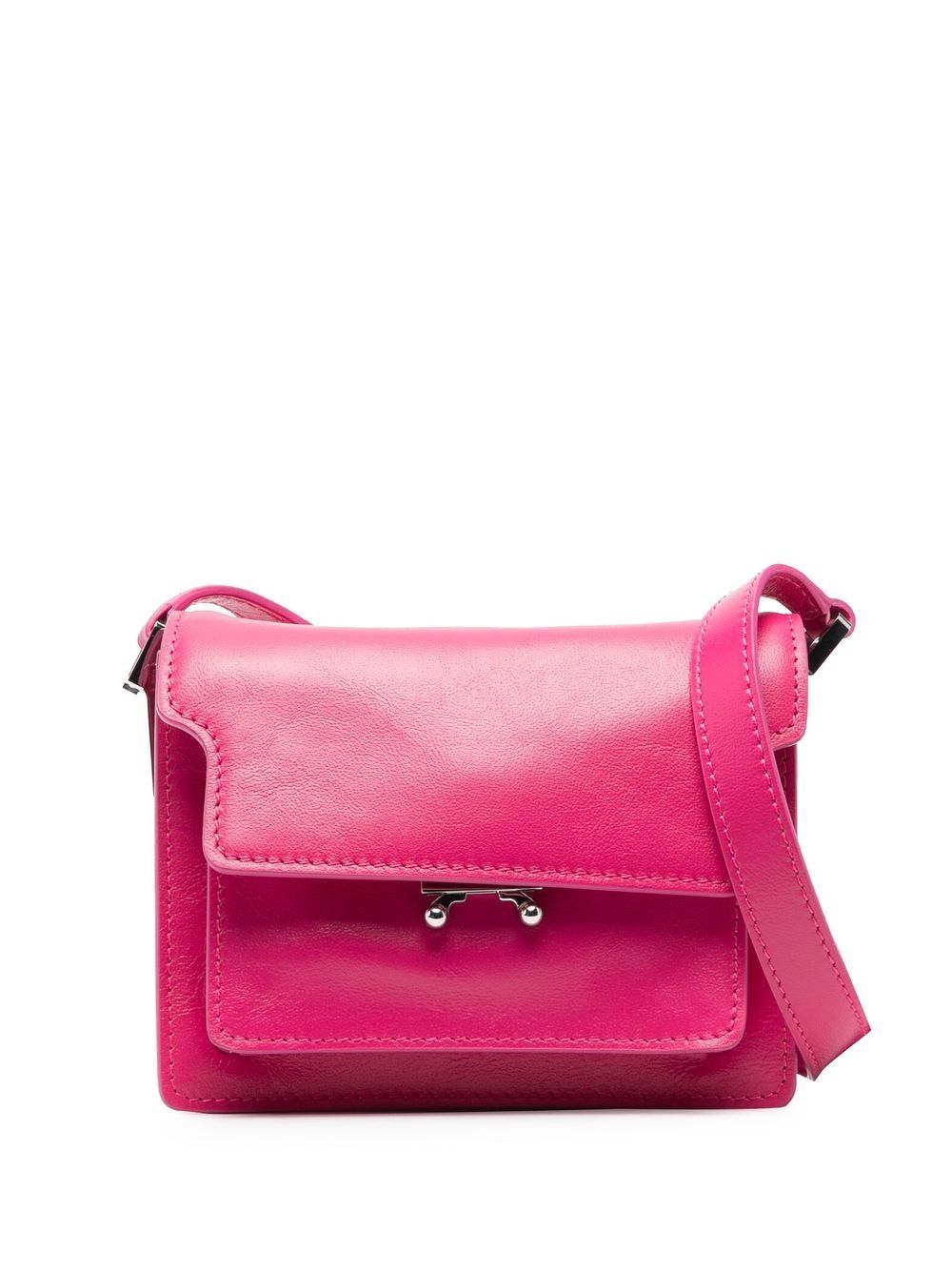 Buy Marni Trunk Leather Shoulder Bag - Pink At 41% Off | Editorialist