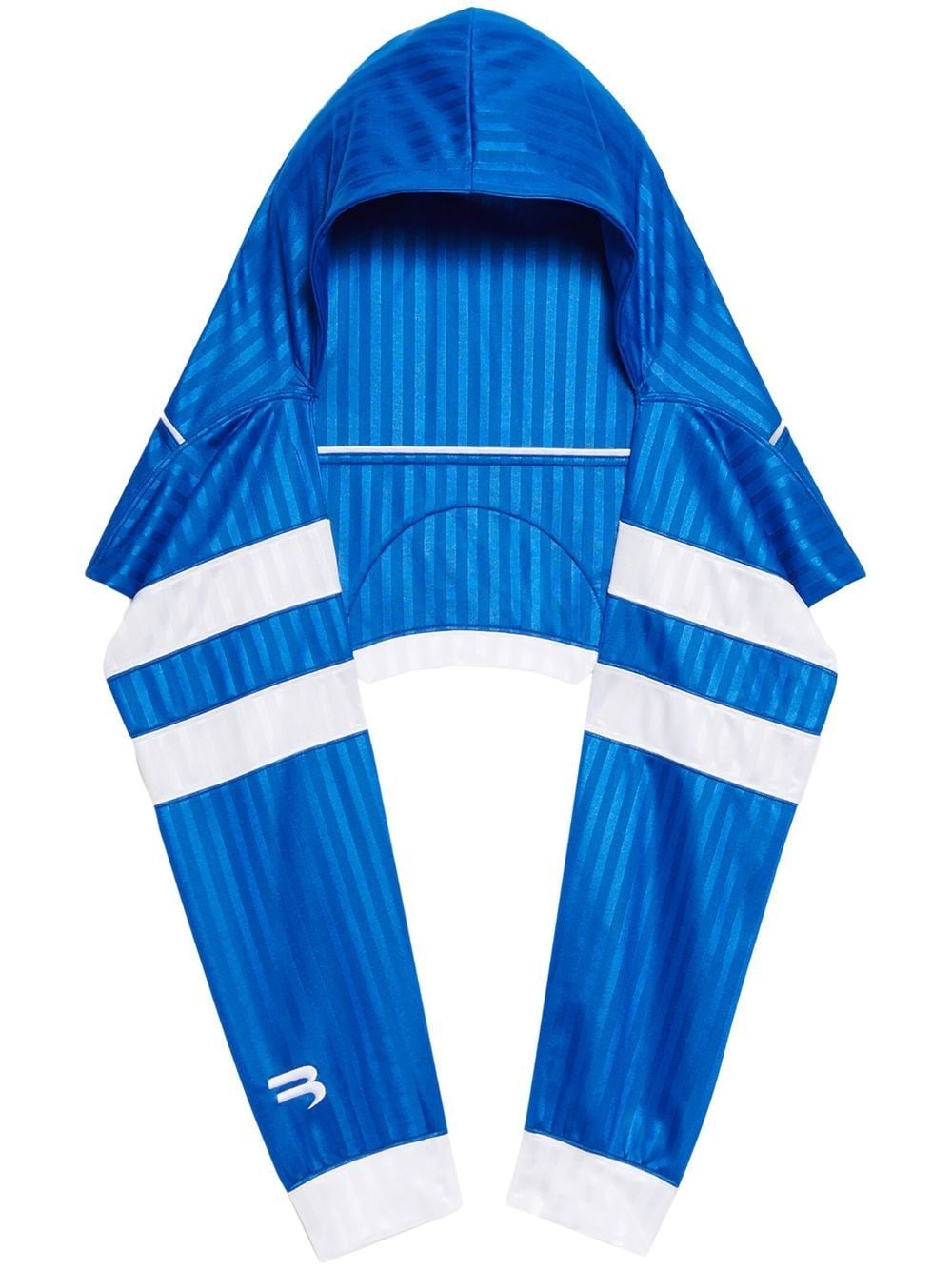 Balenciaga Soccer-Jersey Hood Scarf - Blue | Editorialist