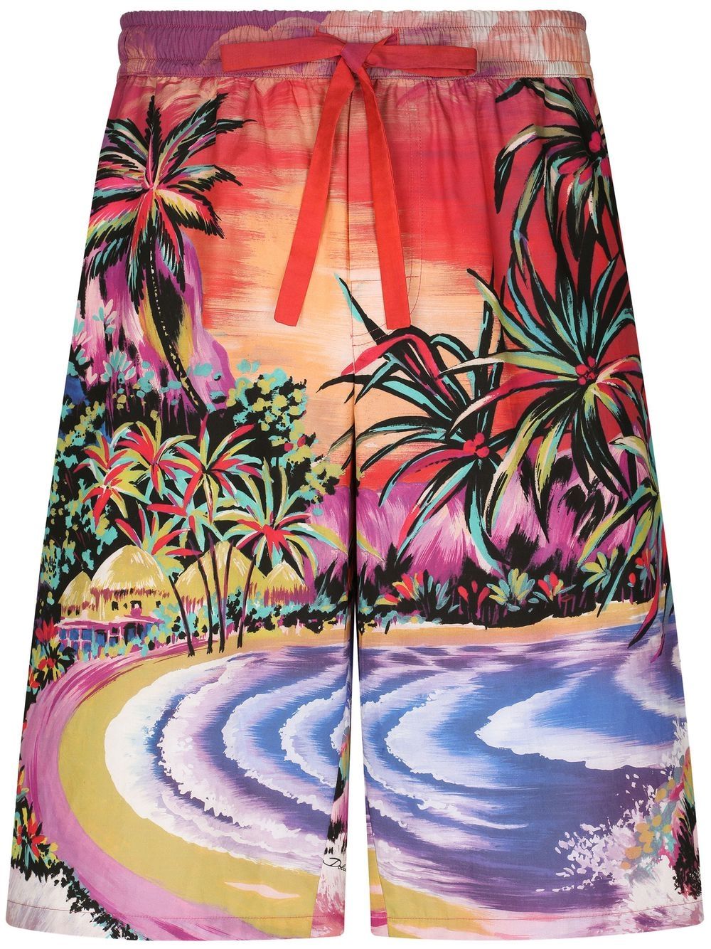 DOLCE & GABBANA Dolce & Gabbana Graphic-Print Bermuda Shorts