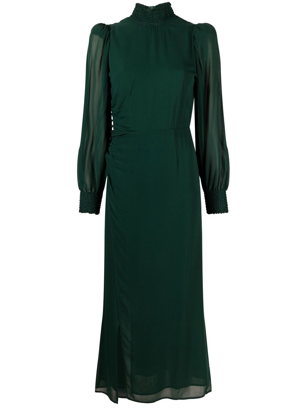 Reformation Aude High-Neck Midi Dress In Green - 52% Off | Editorialist
