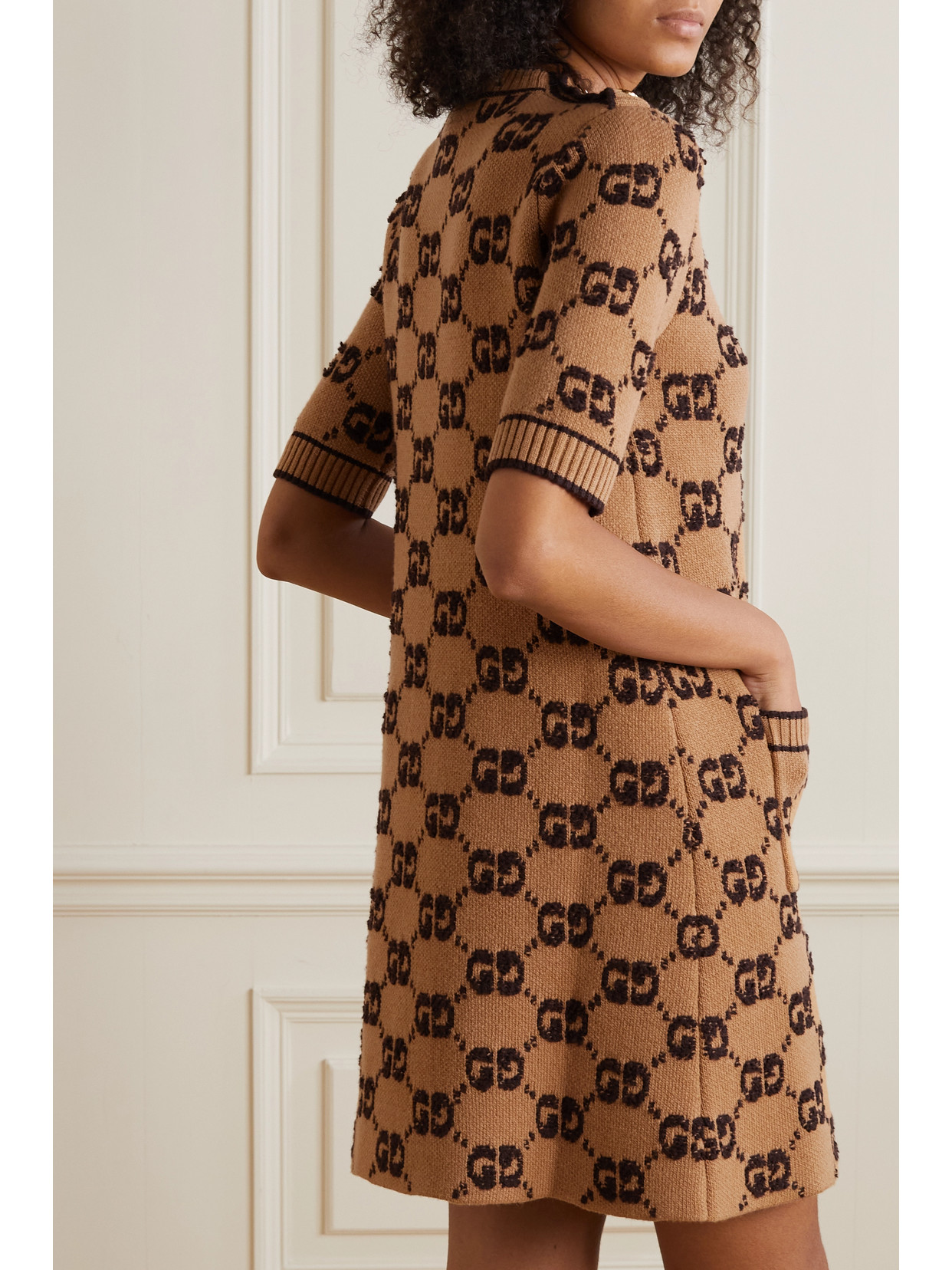 brown gucci dress Twila Plaid Maxi Dress L