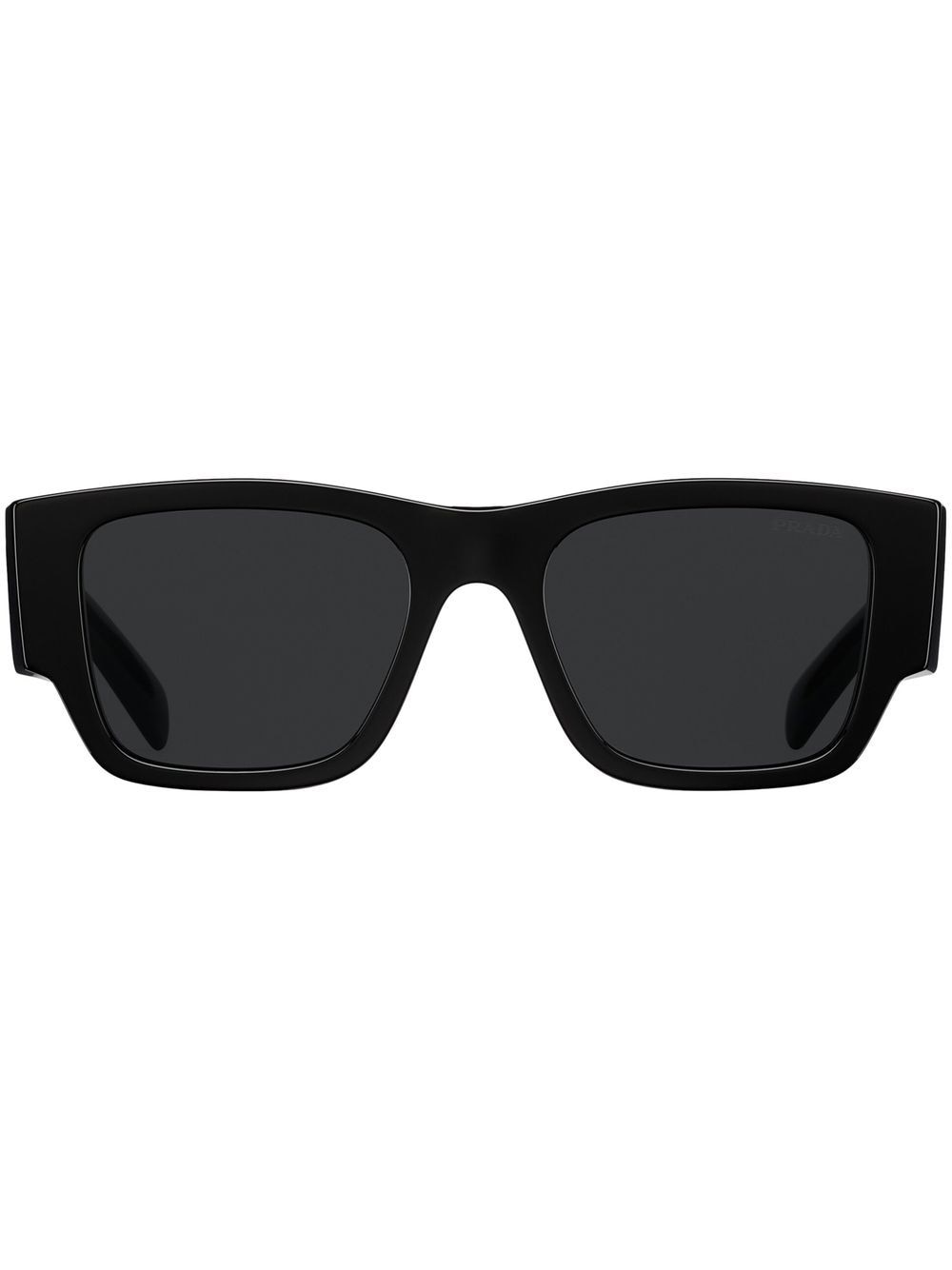 Prada Symbole Square-Frame Sunglasses - Black | Editorialist
