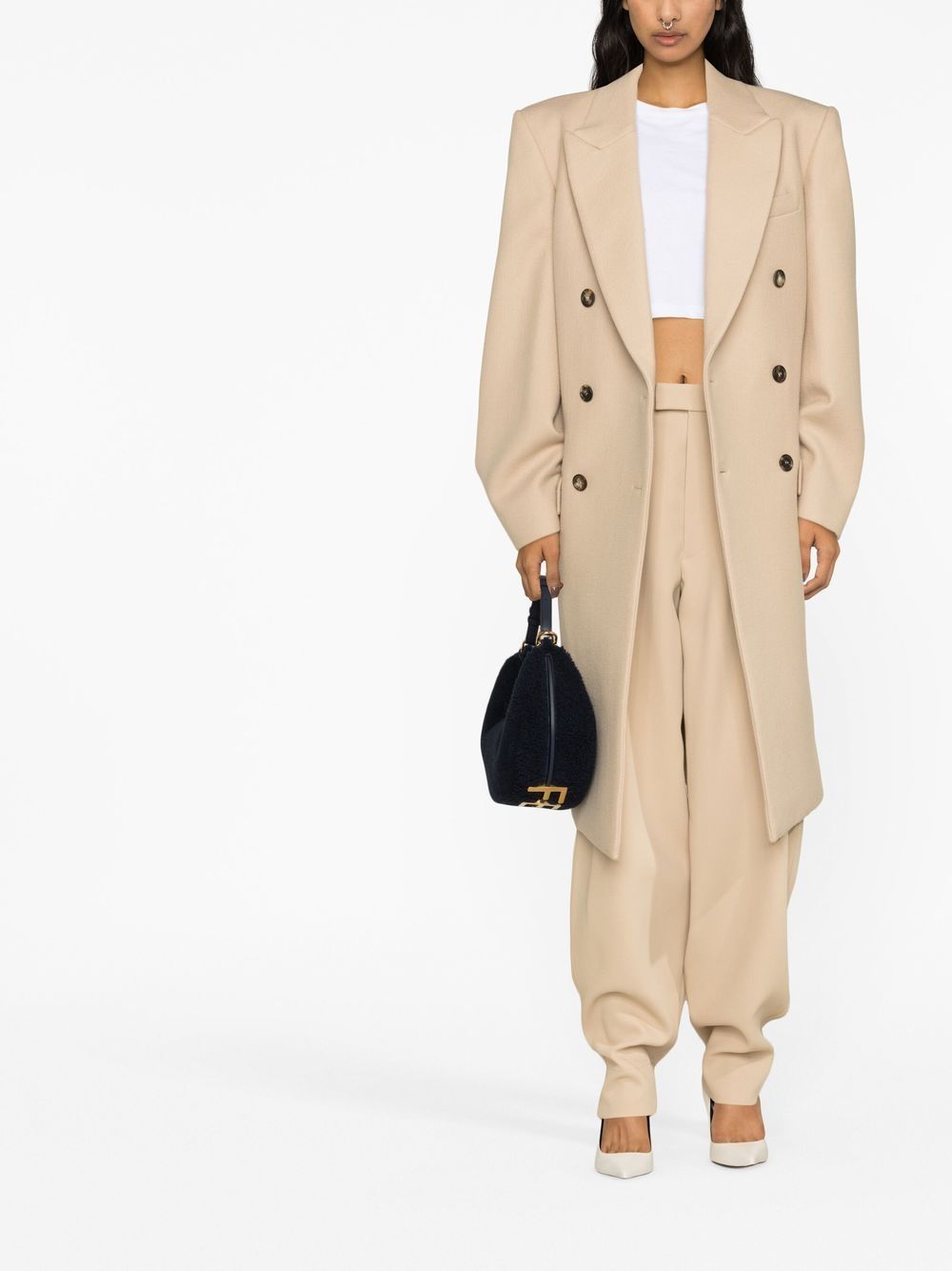 WARDROBE.NYC Wide-Leg Dart-Detail Trousers