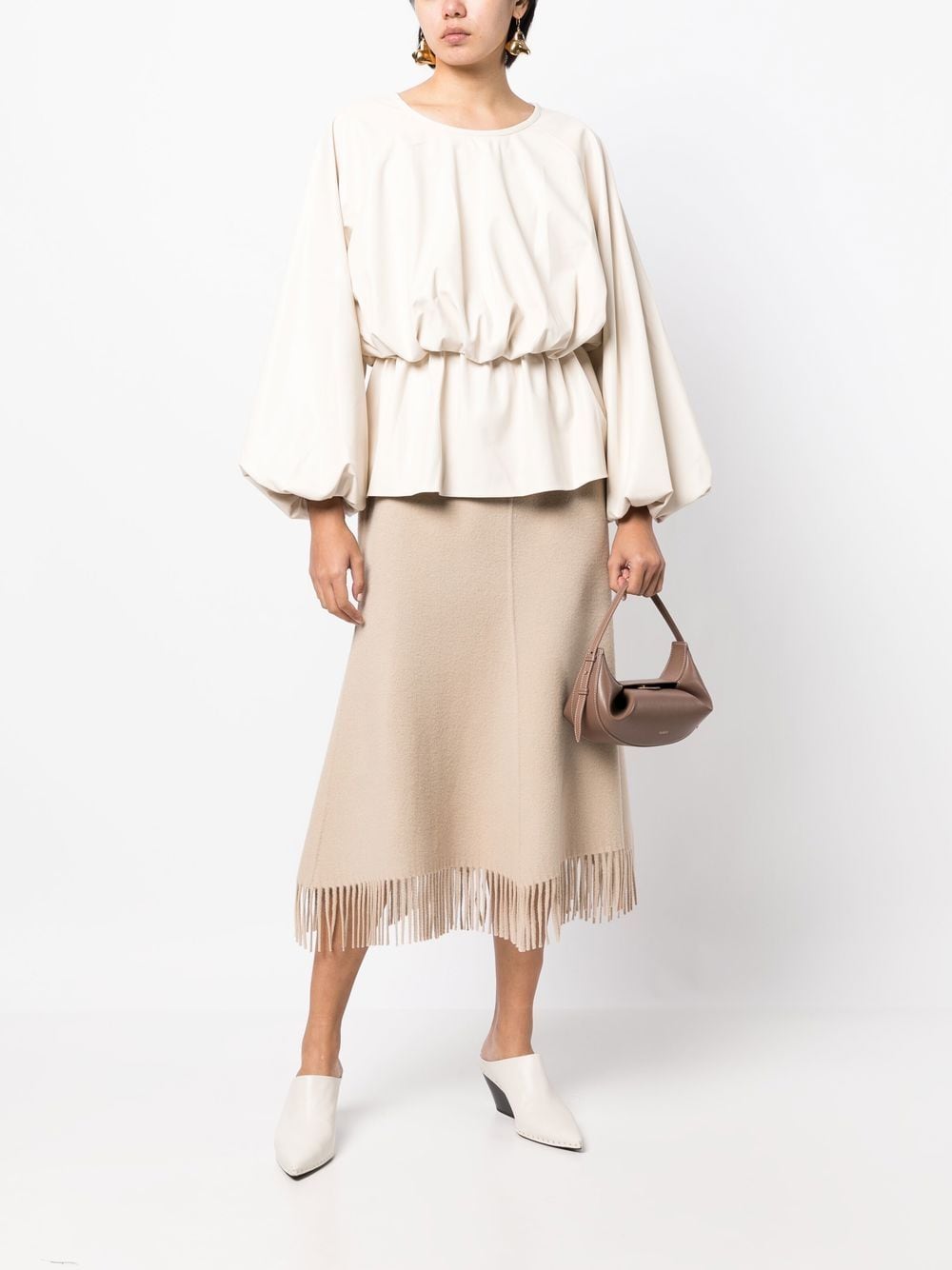 GOEN.J Goen.J Puffer Faux-Leather Blouse