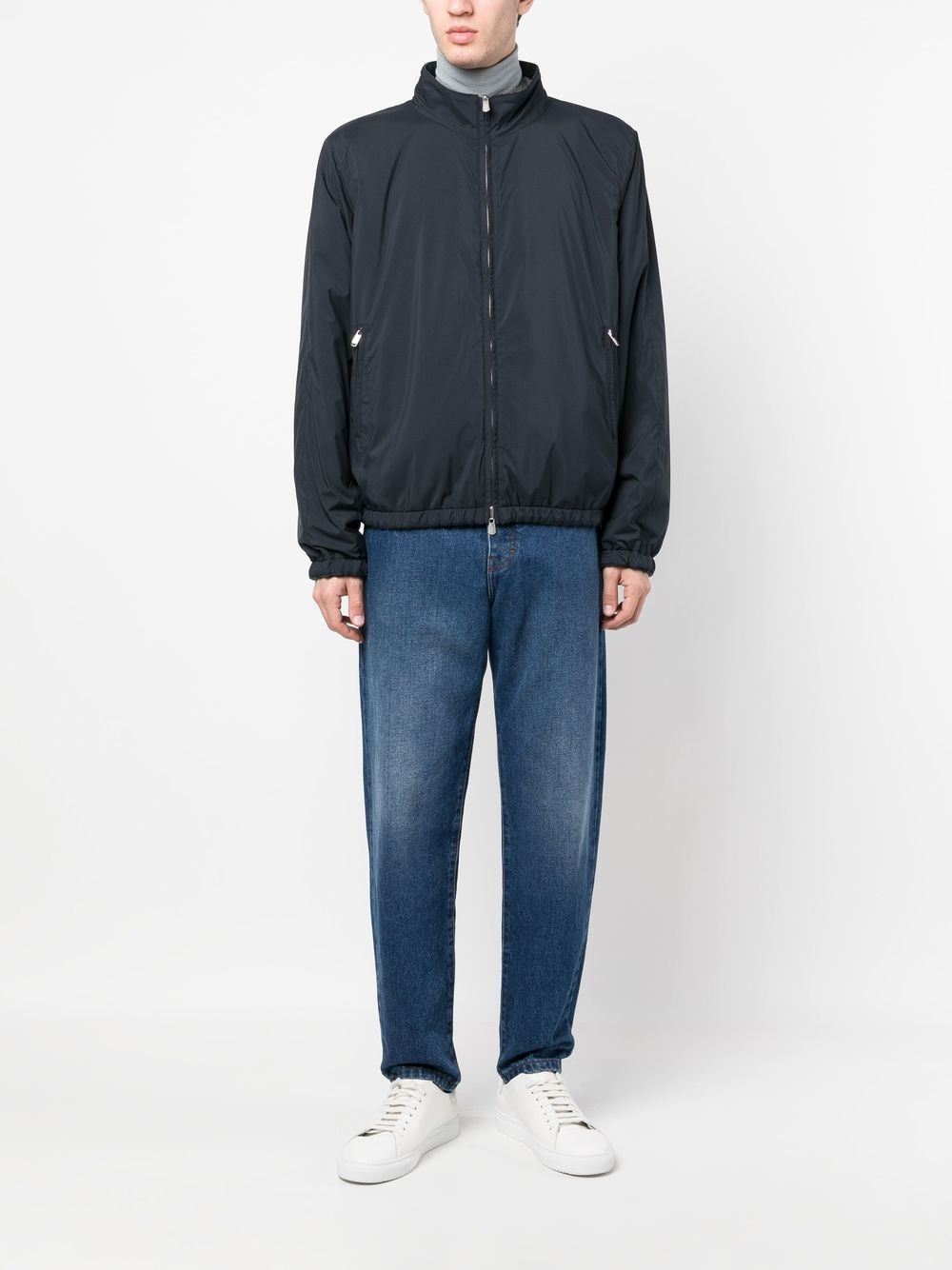 FEDELI Check-Pattern Reversible Virgin Wool Coat