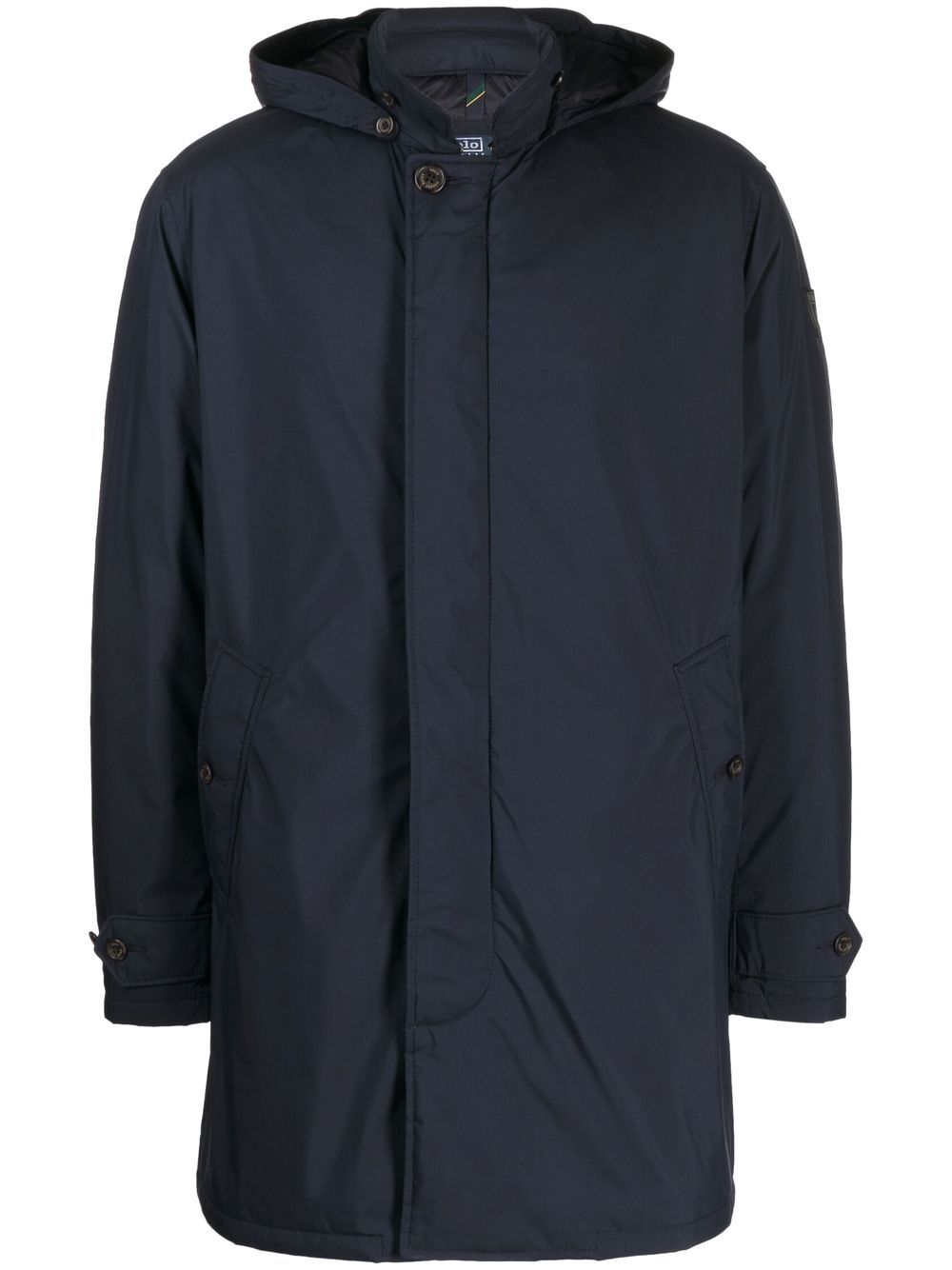 Ralph Lauren Hooded Wool Duffle Coat In Blue - 48% Off | Editorialist