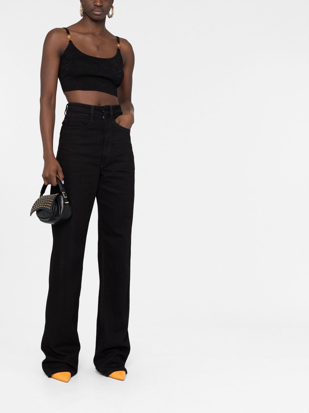 VERSACE Versace La Greca Medusa '95 Knitted Crop Top