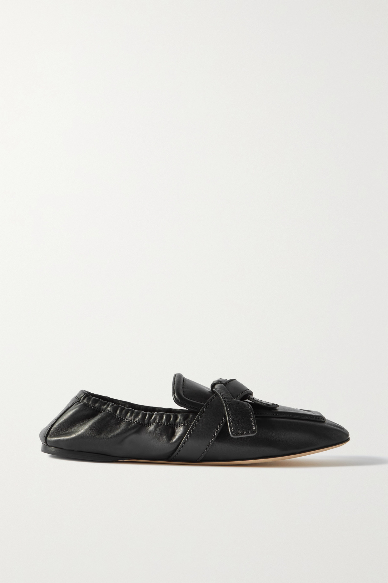 LOEWE Gate ゲート ノット レザー ローファー Loewe Gate Knotted Leather Loafers In Black - 40% Off | Editorialist