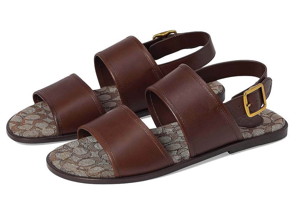 Coach Mens Dark Brown Leather Fisherman Sandals 11.5D Coach Italy Men main image 4