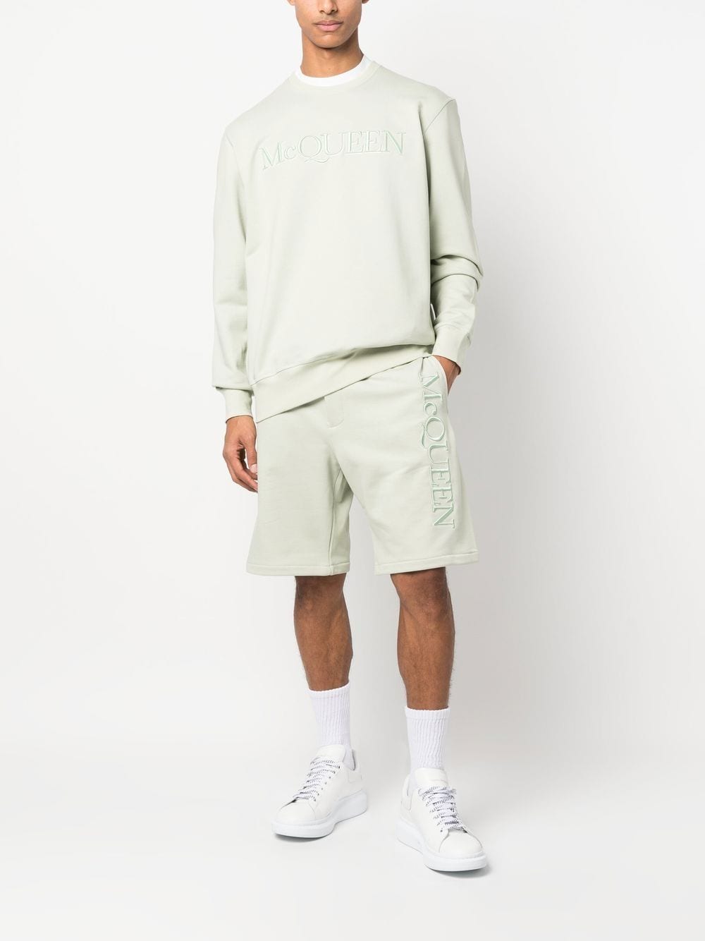 ALEXANDER MCQUEEN Alexander McQueen Embroidered-Logo Bermuda Shorts