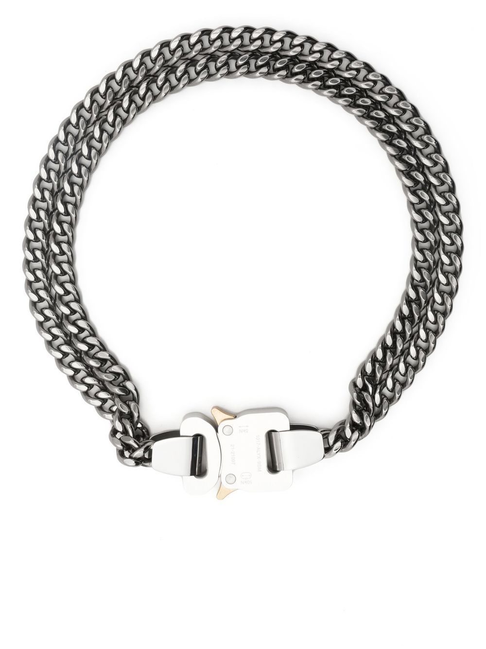 1017 Alyx 9sm Buckle Double-Chain Necklace In Silver - 40% Off