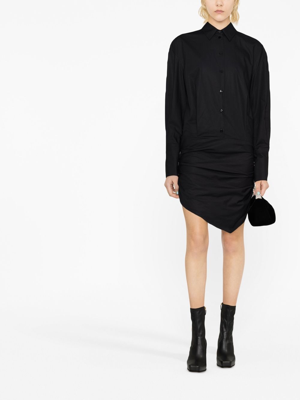 ATTICO The Attico Asymmetric-Hem Shirt Dress