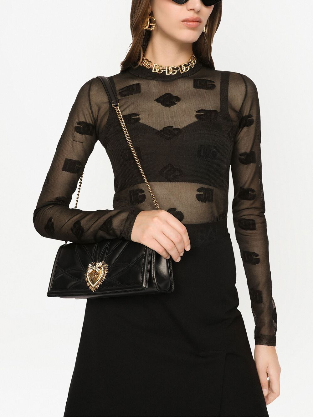 DOLCE & GABBANA Dolce & Gabbana Devotion Quilted Shoulder Bag