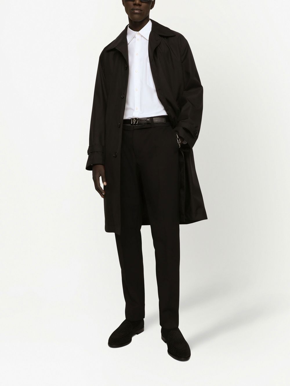 DOLCE & GABBANA Dolce & Gabbana Logo-Tag Trench Coat