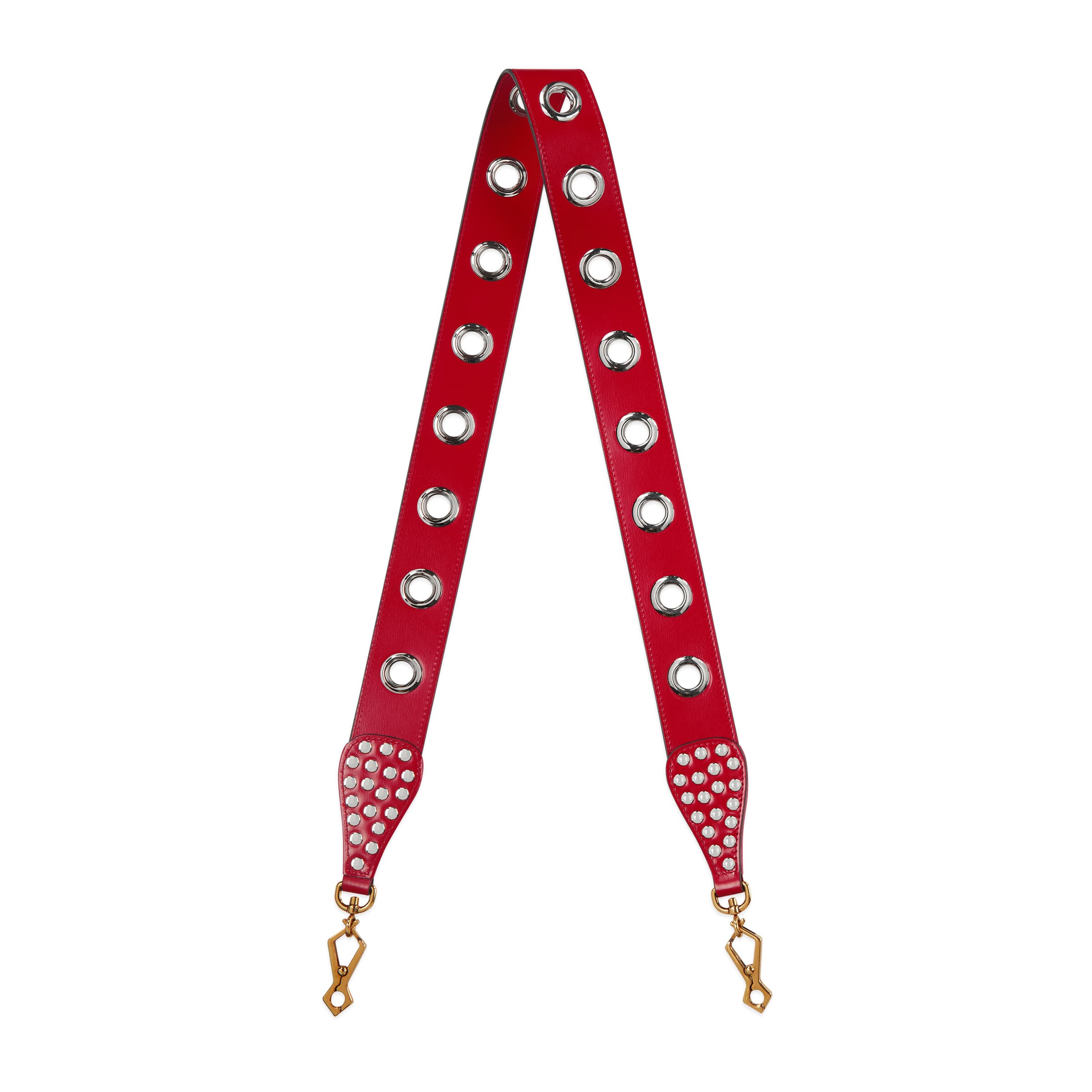 Gucci Shoulder Strap With Maxi Eyelets - Red | Editorialist