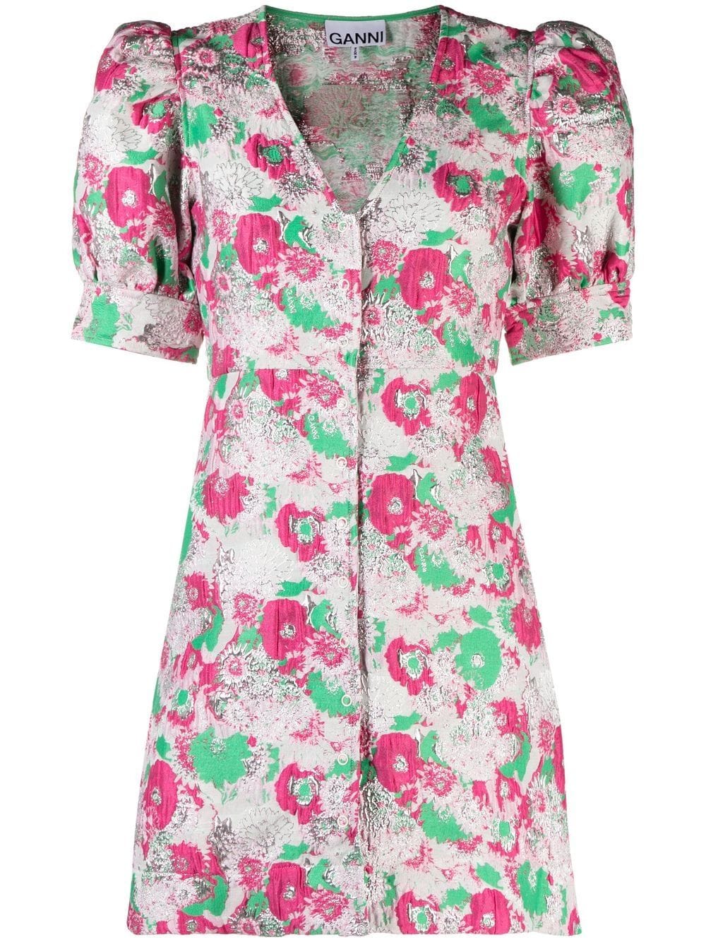 GANNI GANNI Floral-Print Mini Dress