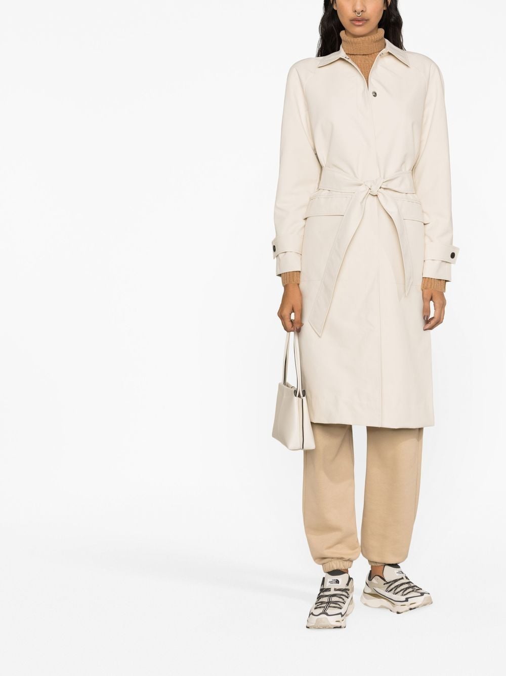 CALVIN KLEIN Single-Breasted Belted Coat