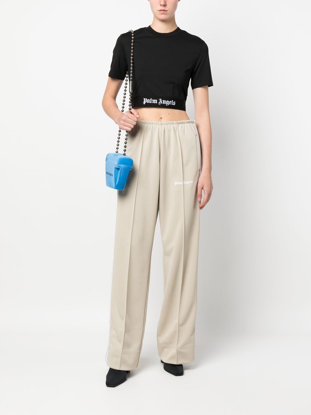 PALM ANGELS Palm Angels Cropped Logo T-Shirt