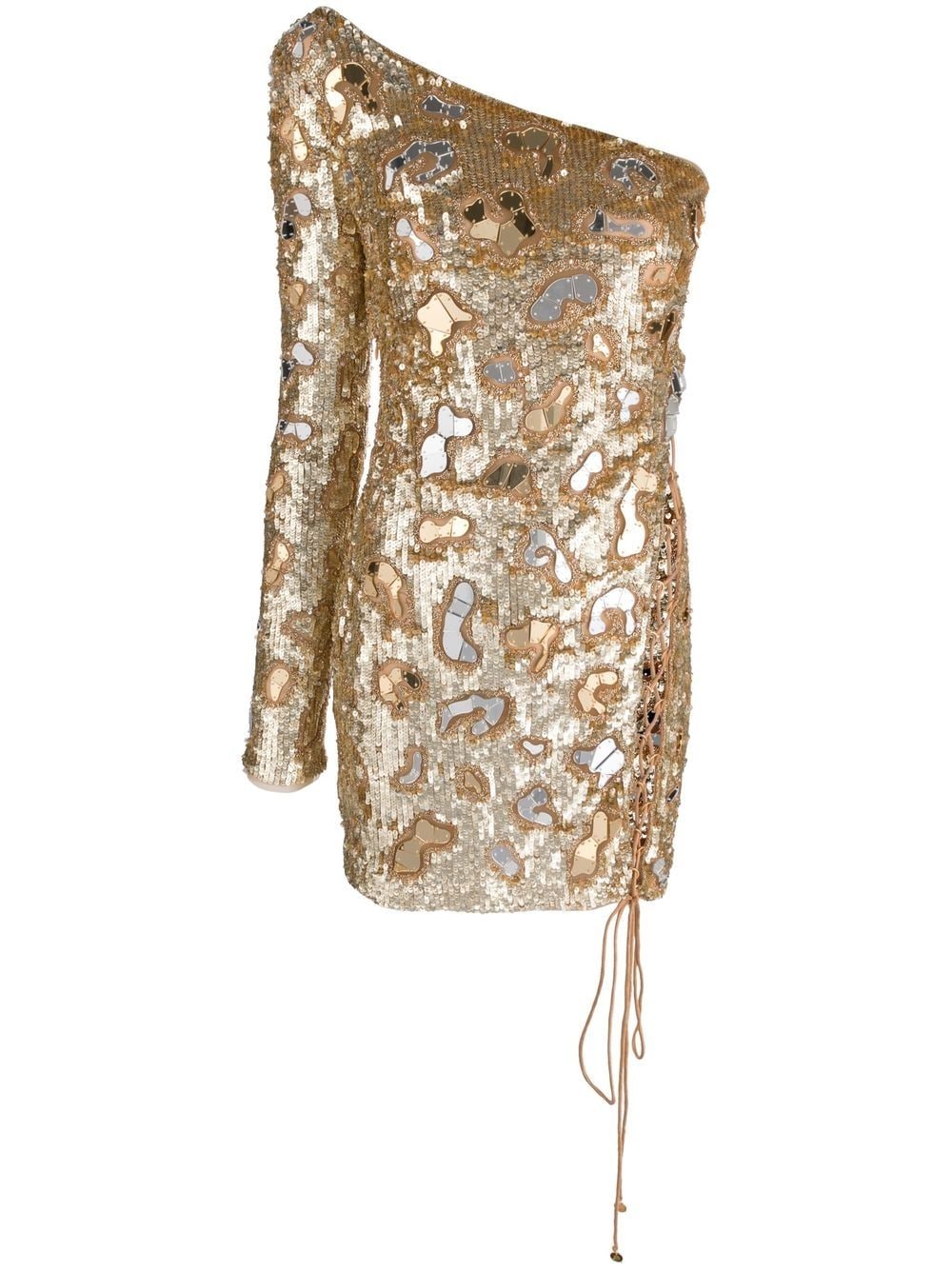 Dundas Sequin-Embellished One-Shoulder Dress In Gold - 30% Off | Editorialist Dundas Sequin-Embellished One-Shoulder Dress In Gold - 30% Off | Editorialist