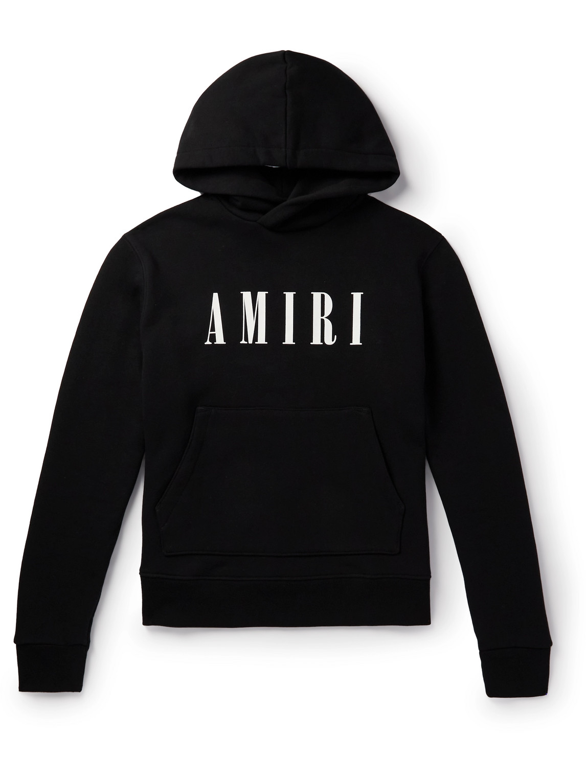 Amiri Logo-print Cotton-jersey Hoodie L - Black | Editorialist