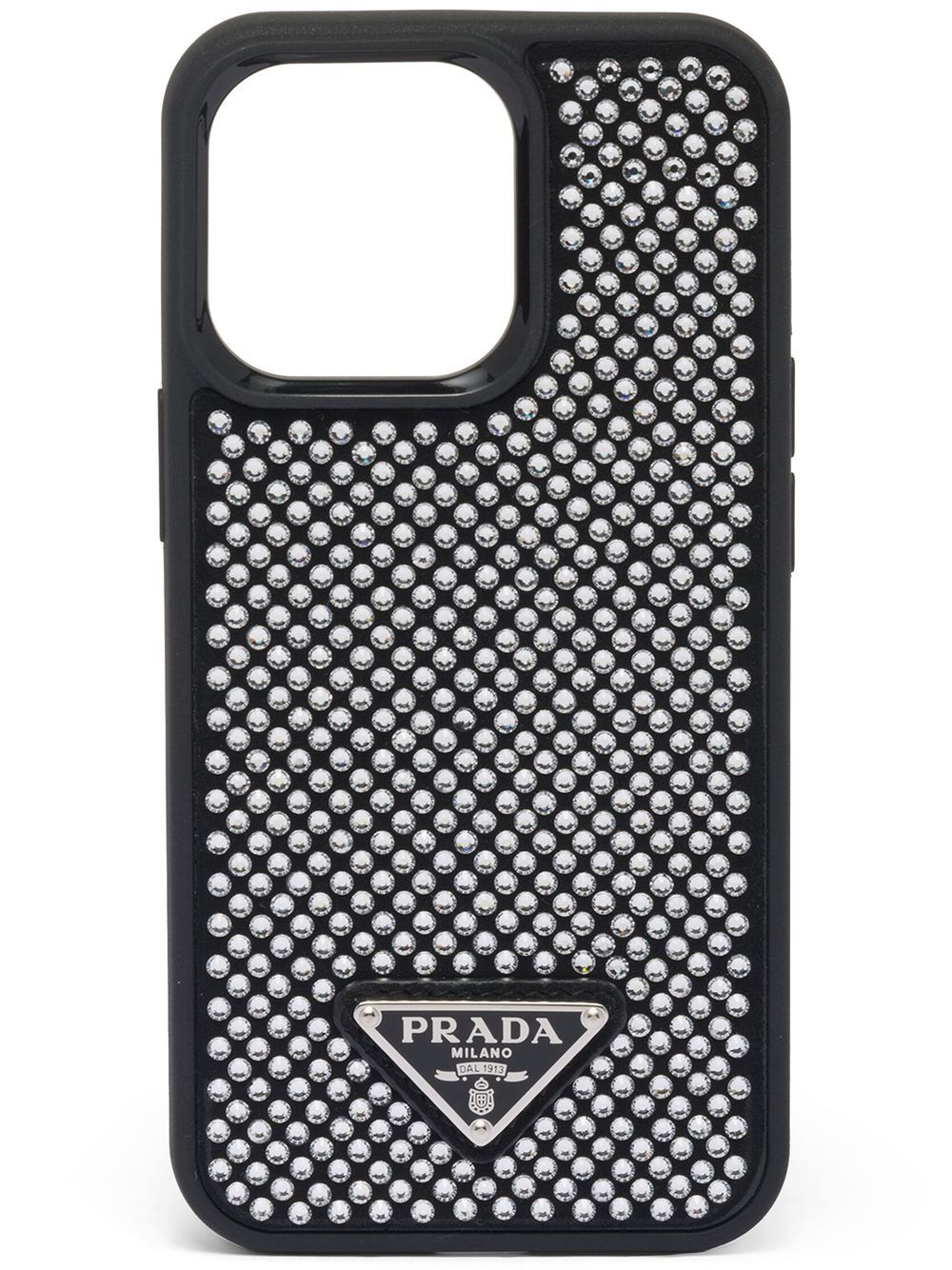 Prada Rhinestone-Embellished Iphone 13 Pro Case - Black | Editorialist