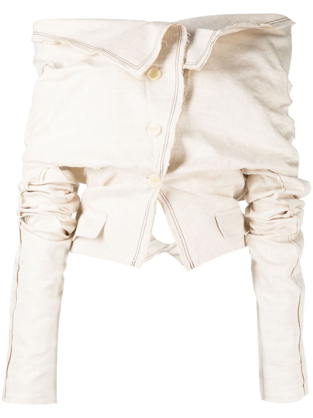 JACQUEMUS Jacquemus Camargue Scrunched Blouse