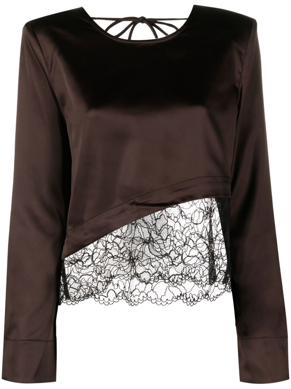 EDIKTED Contrast Lace Crop Top
