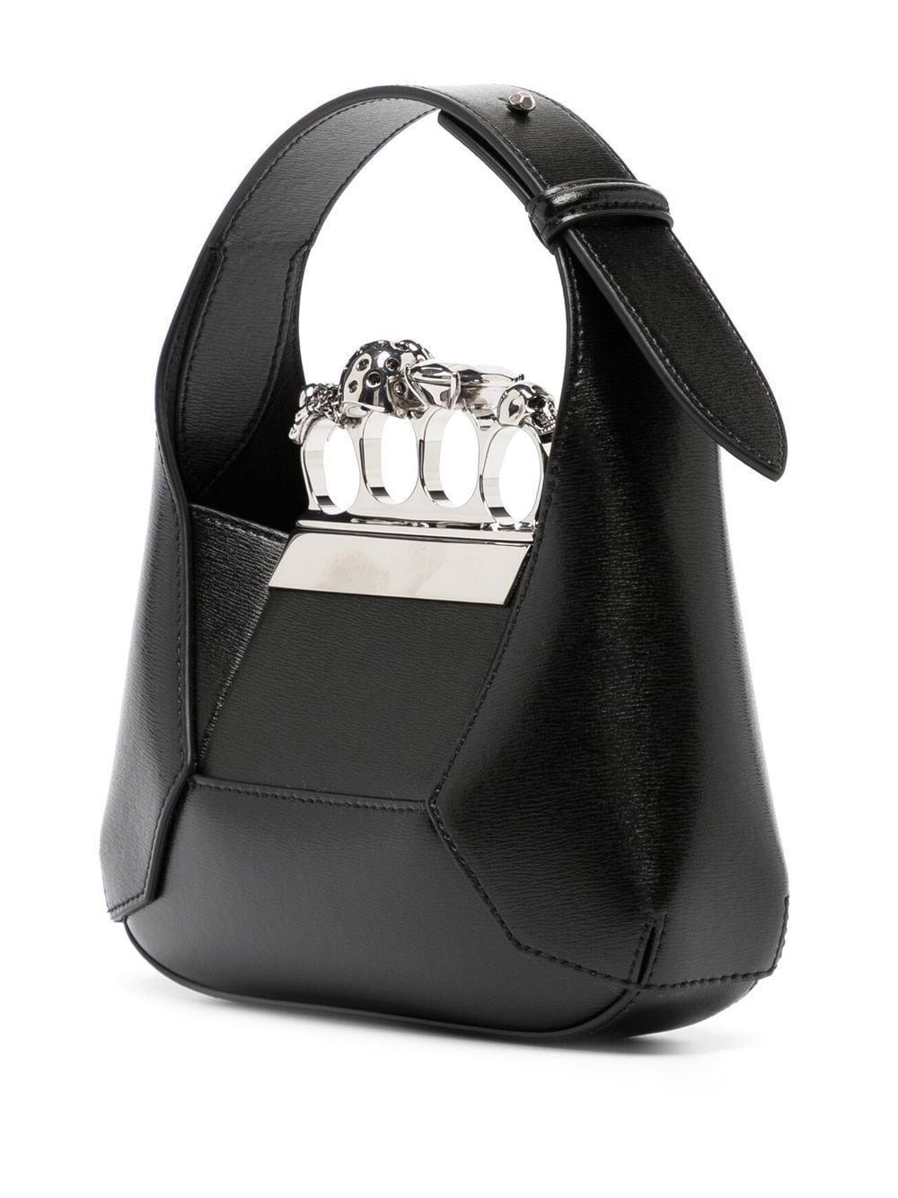 Alexander Mcqueen The Jewelled Hobo Mini Bag - Black | Editorialist