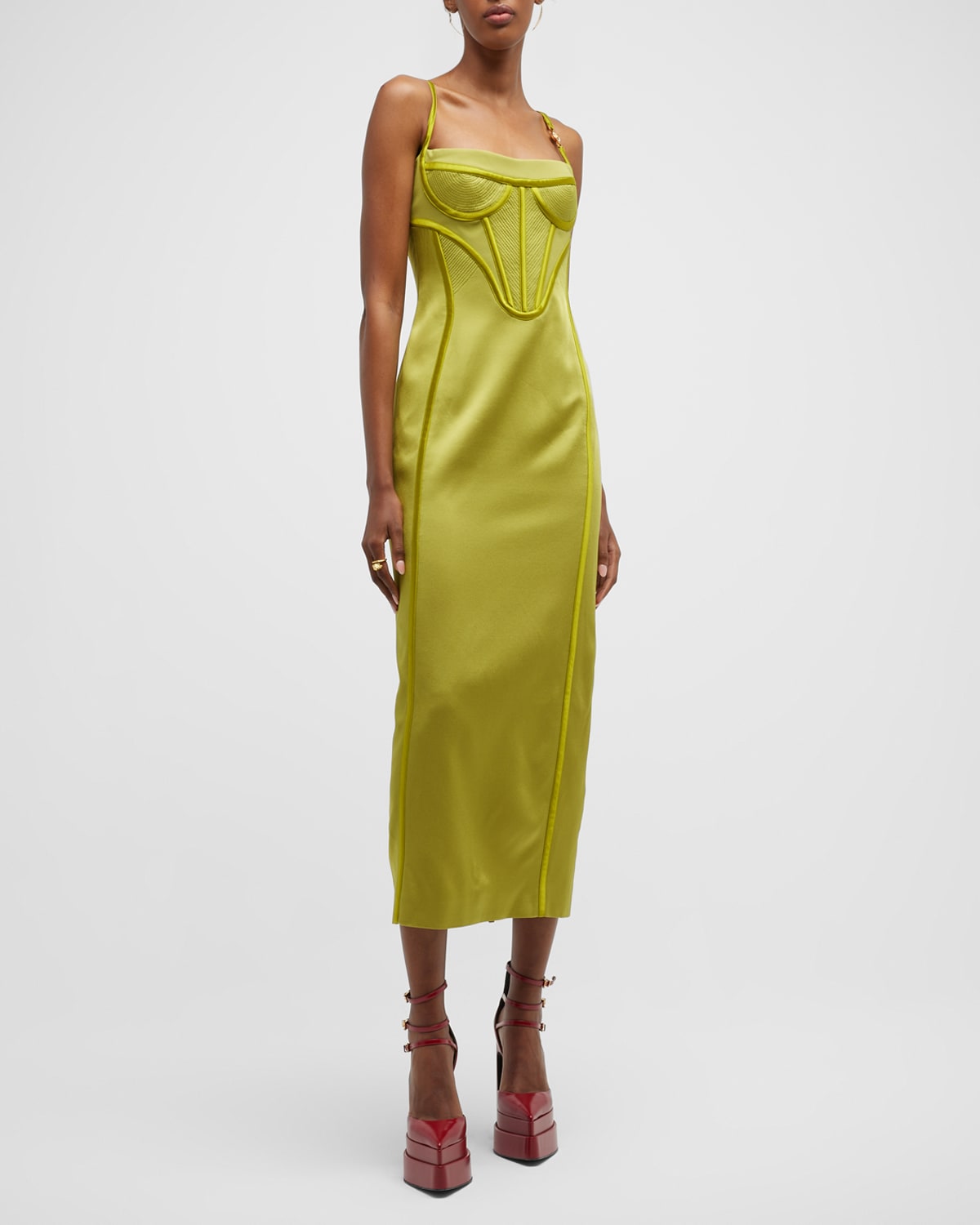 versace lime green dress Versace Lime Green Dress main image 1