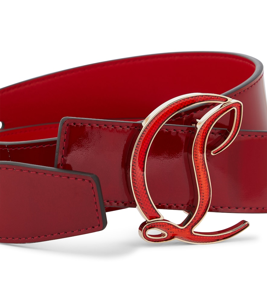Christian Louboutin Cl Logo Leather Belt - Black | Editorialist display picture 1