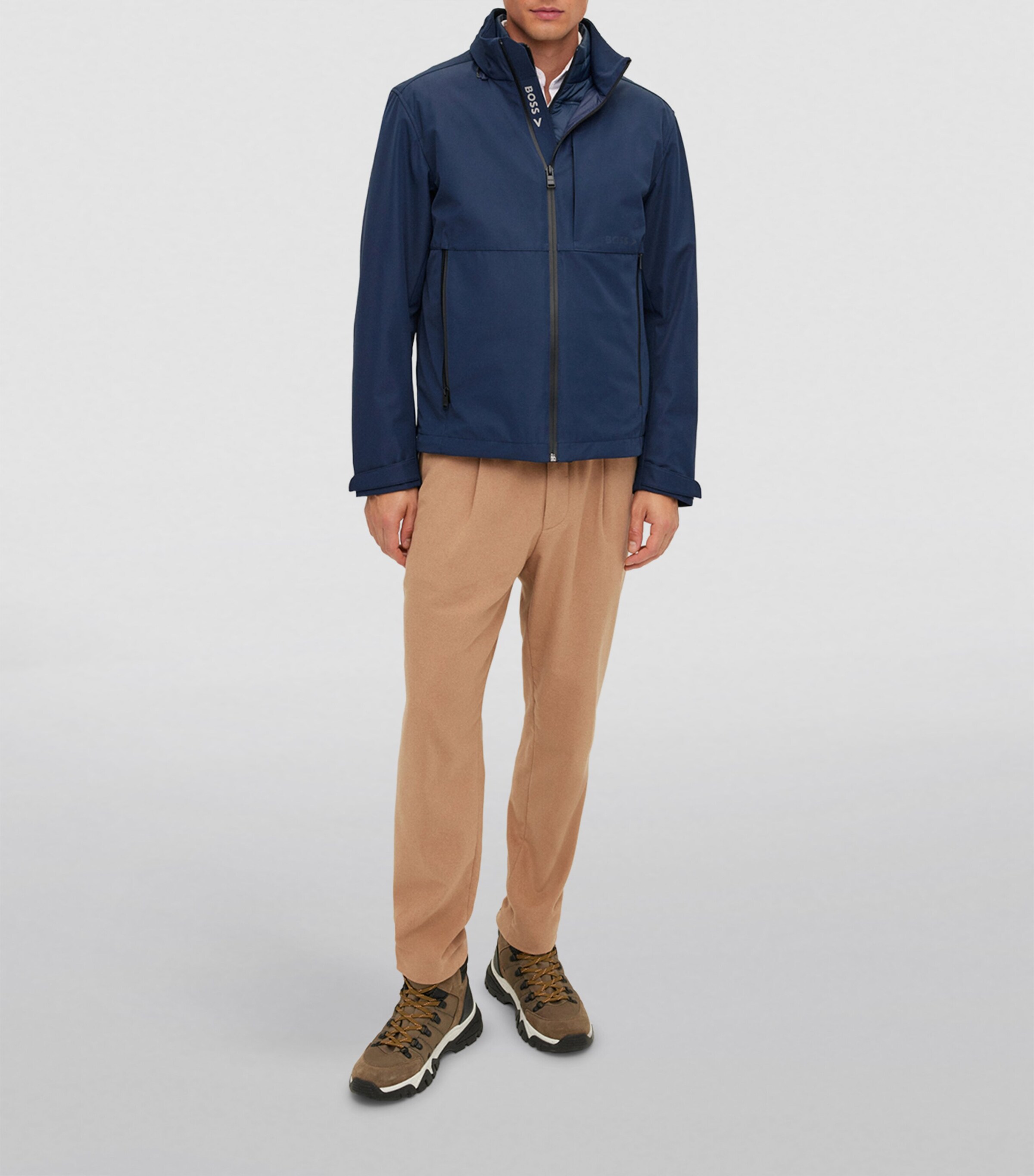 BOSS Zip-Up Water-Repellent Jacket