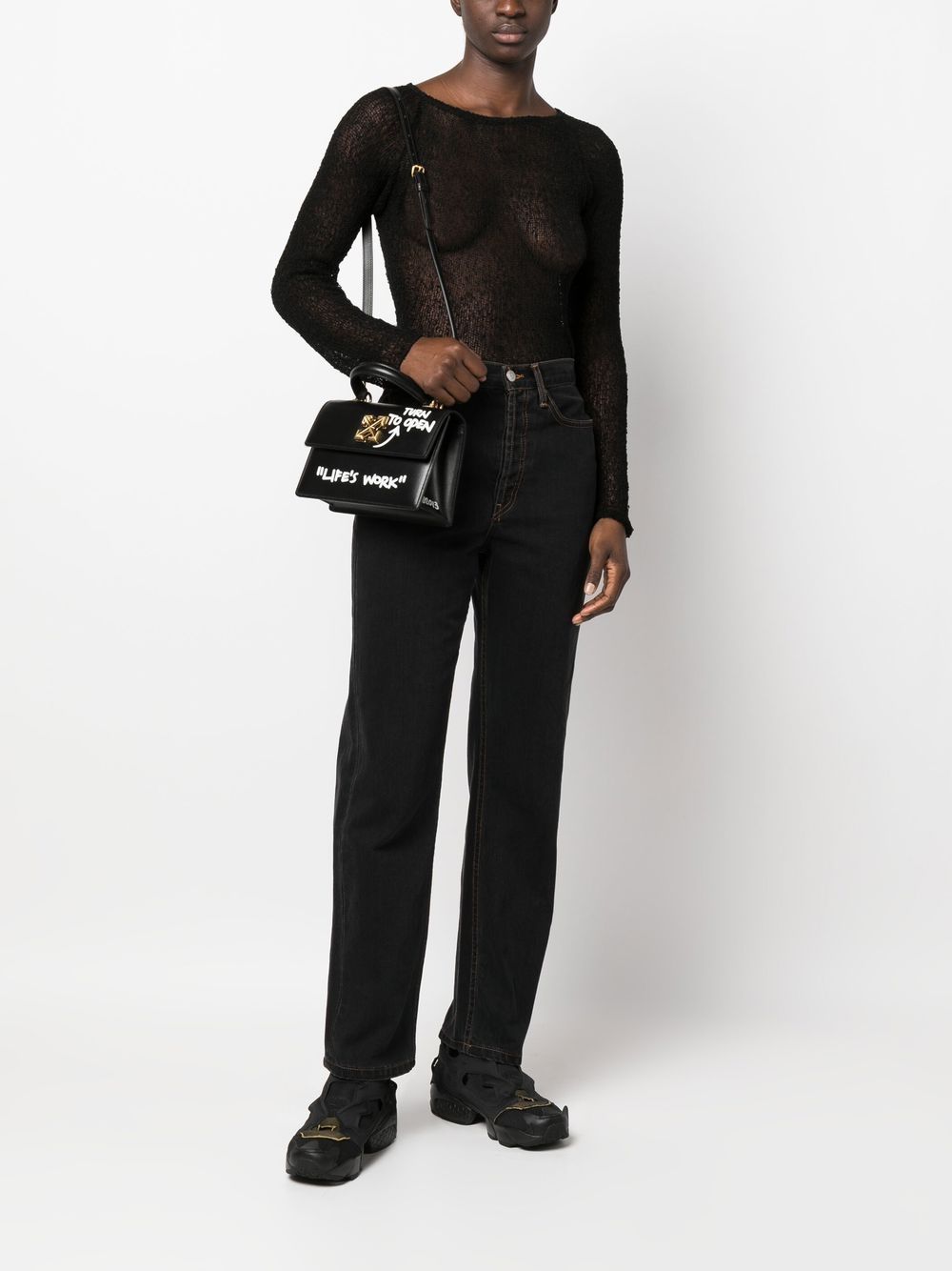 OFF-WHITE Jitney 1.4 Leather Tote