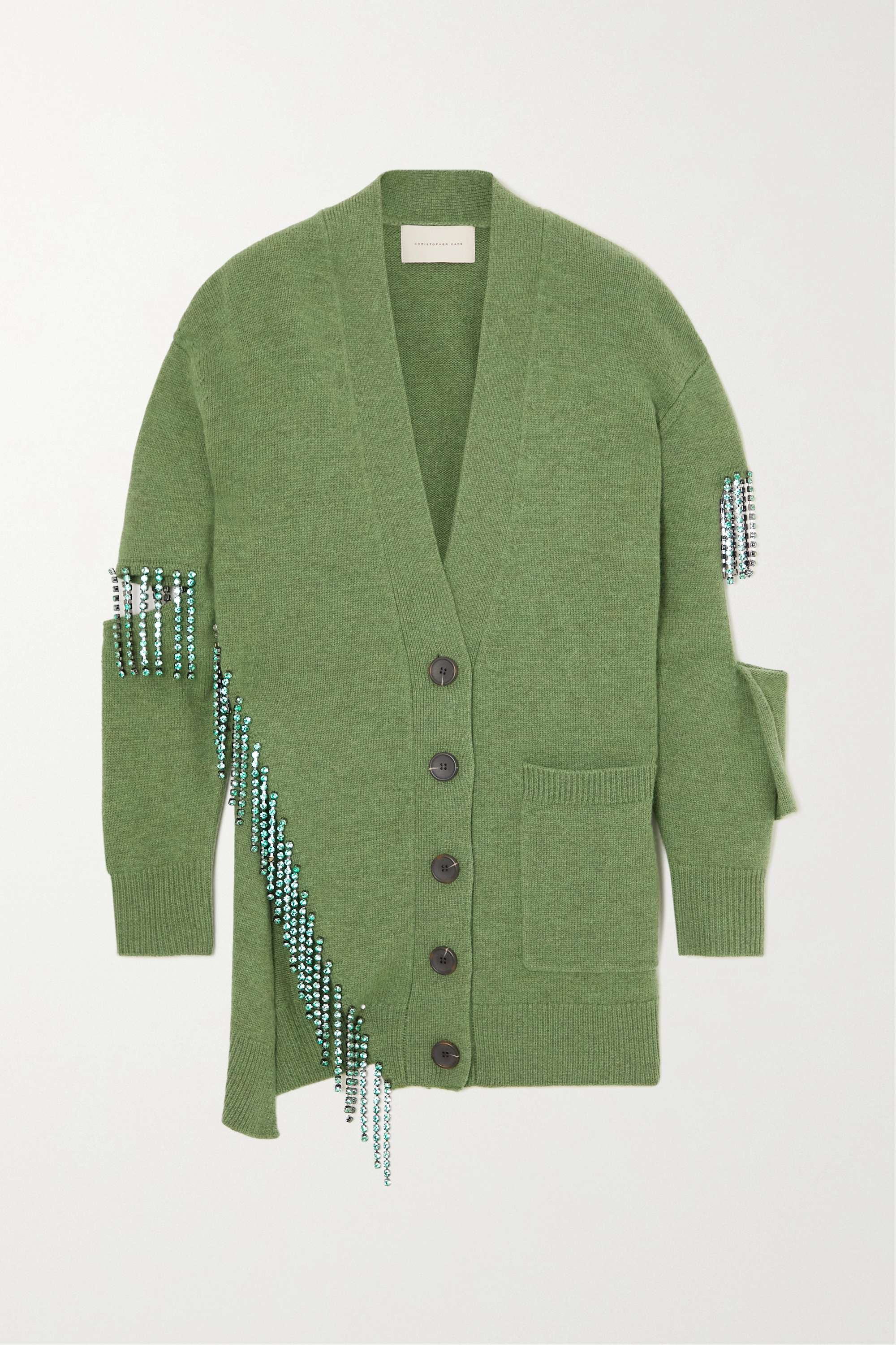Christopher Kane ビーズ装飾 カシミヤ プルオーバー ニット Christopher Kane ビーズ装飾 カシミヤ プルオーバー ニットの通販 by