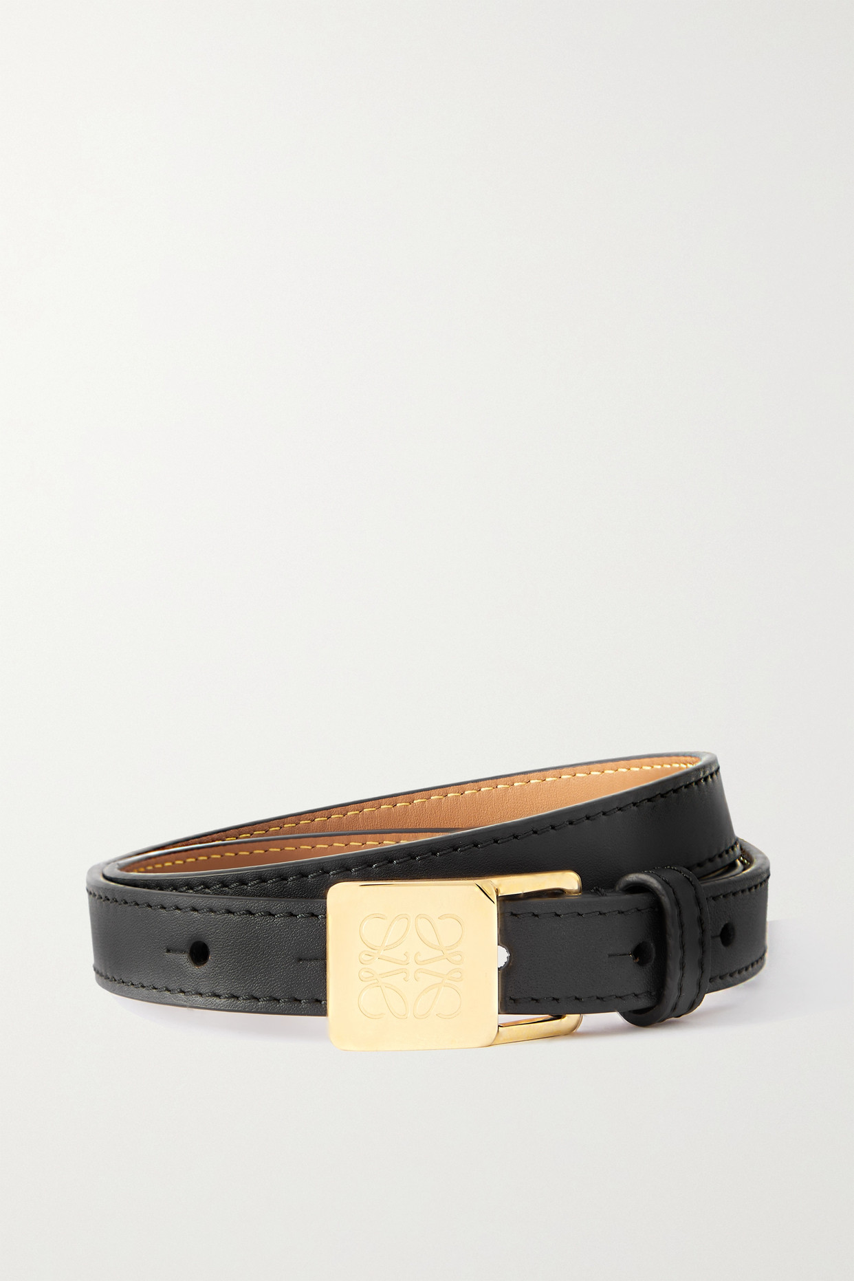 Loewe Amazona Leather Belt - Black | Editorialist display picture 3